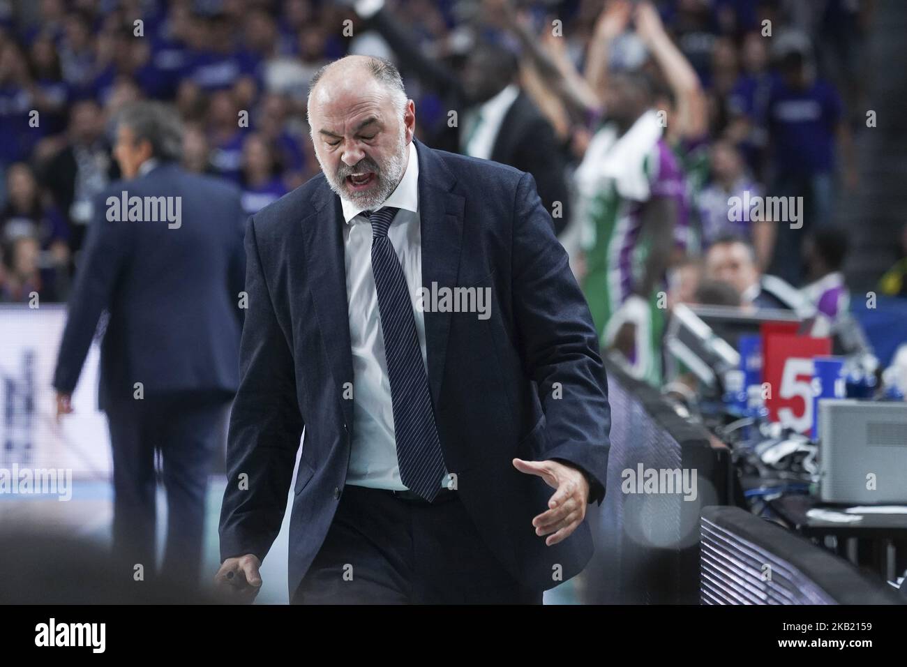 PABLO LASO coach of Real Madrid in action during a Liga Endesa ACB ...