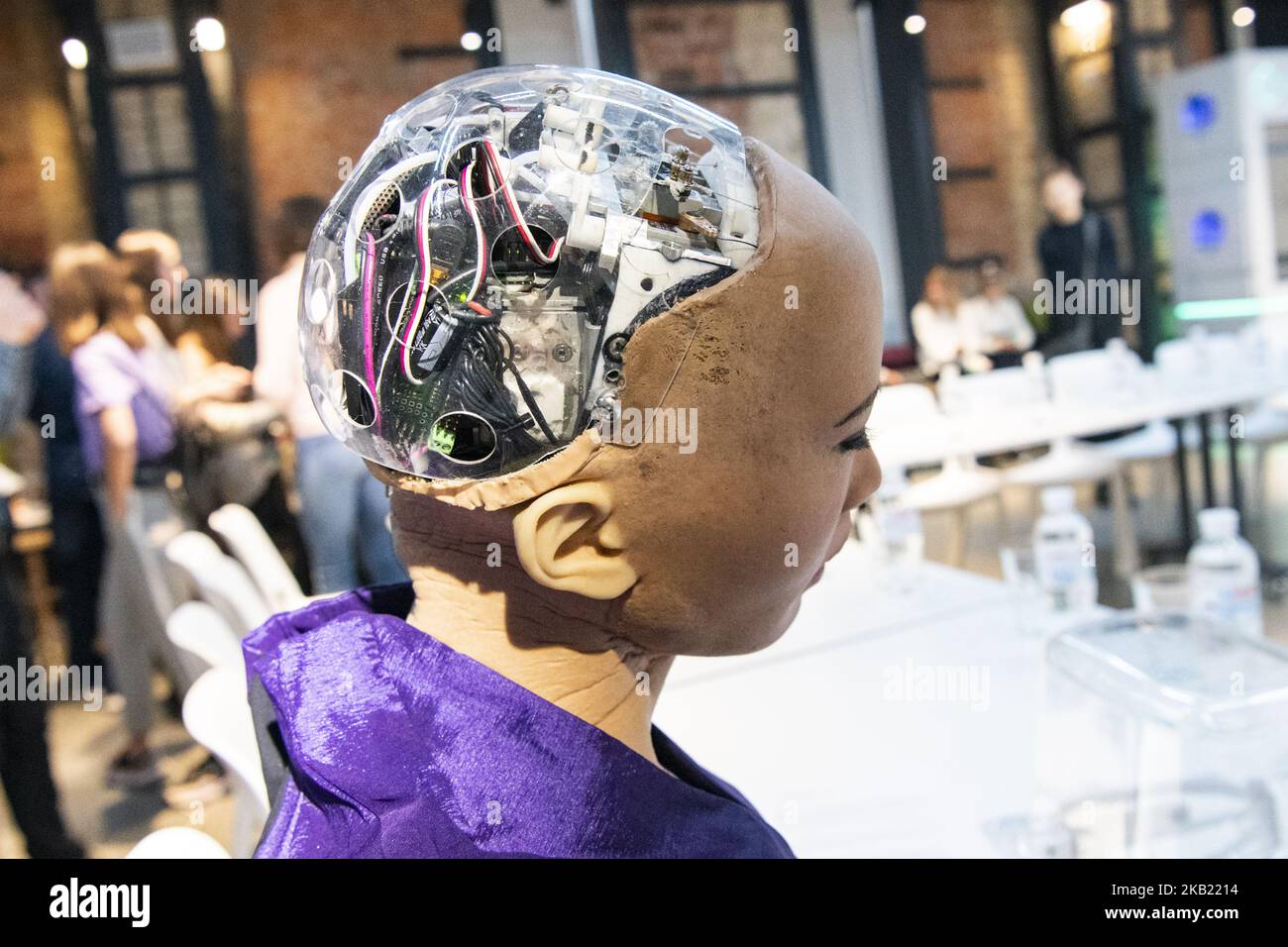 Social humanoid robot Sophia, a latest creation by Hanson Robotics ...