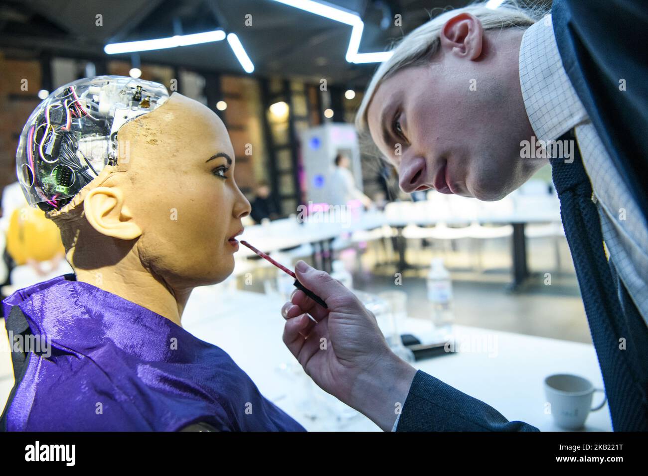 Social humanoid robot Sophia, a latest creation by Hanson Robotics ...