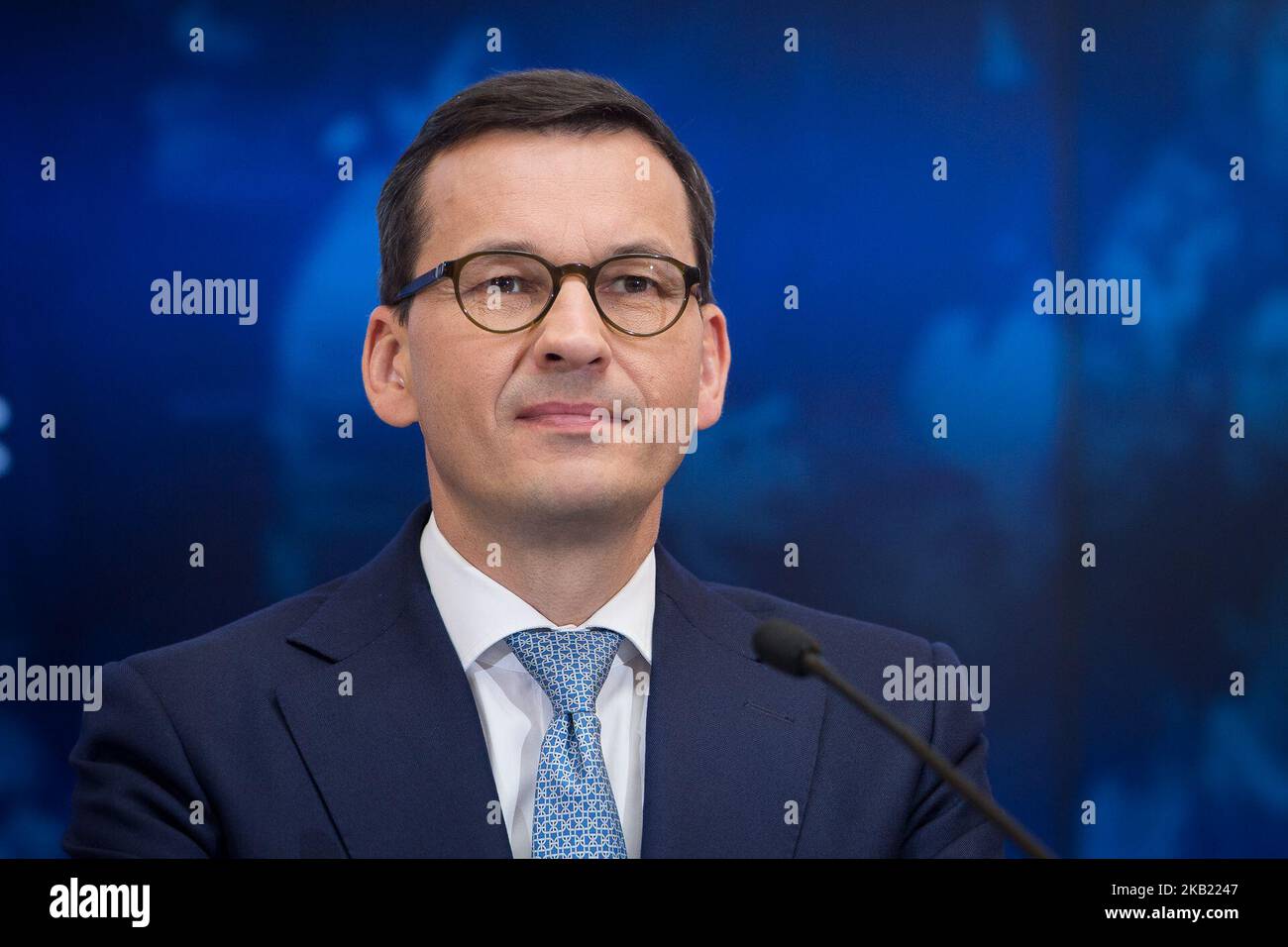 Polish Prime Minister Mateusz Morawiecki in Warsaw, Poland on 12 June ...