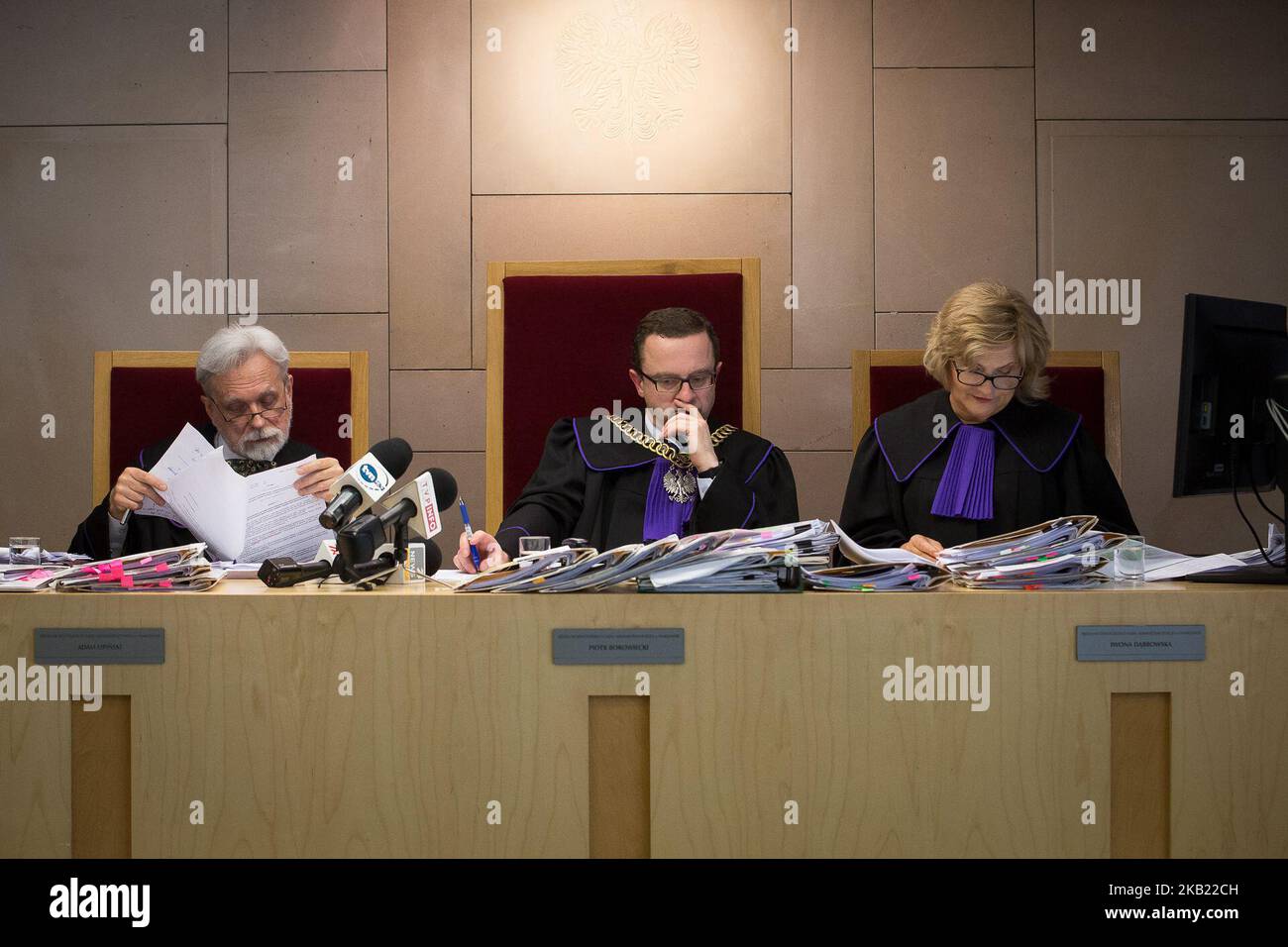 Adam Lipinski, Piotr Borowiecki, Iwona Dabrowska in Warsaw, Poland on ...