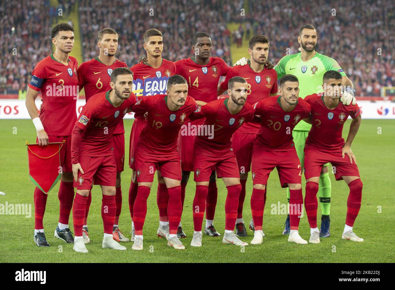 Portuguese national football team poses for photo during UEFA Nations ...