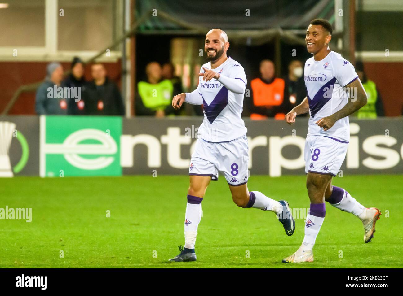RIGA, LATVIA. 3rd November 2022. Riccardo Saponara (L), and Igor Julio ... RIGA, LATVIA. 3rd November 2022. Riccardo Saponara (L), and Igor Julio ...