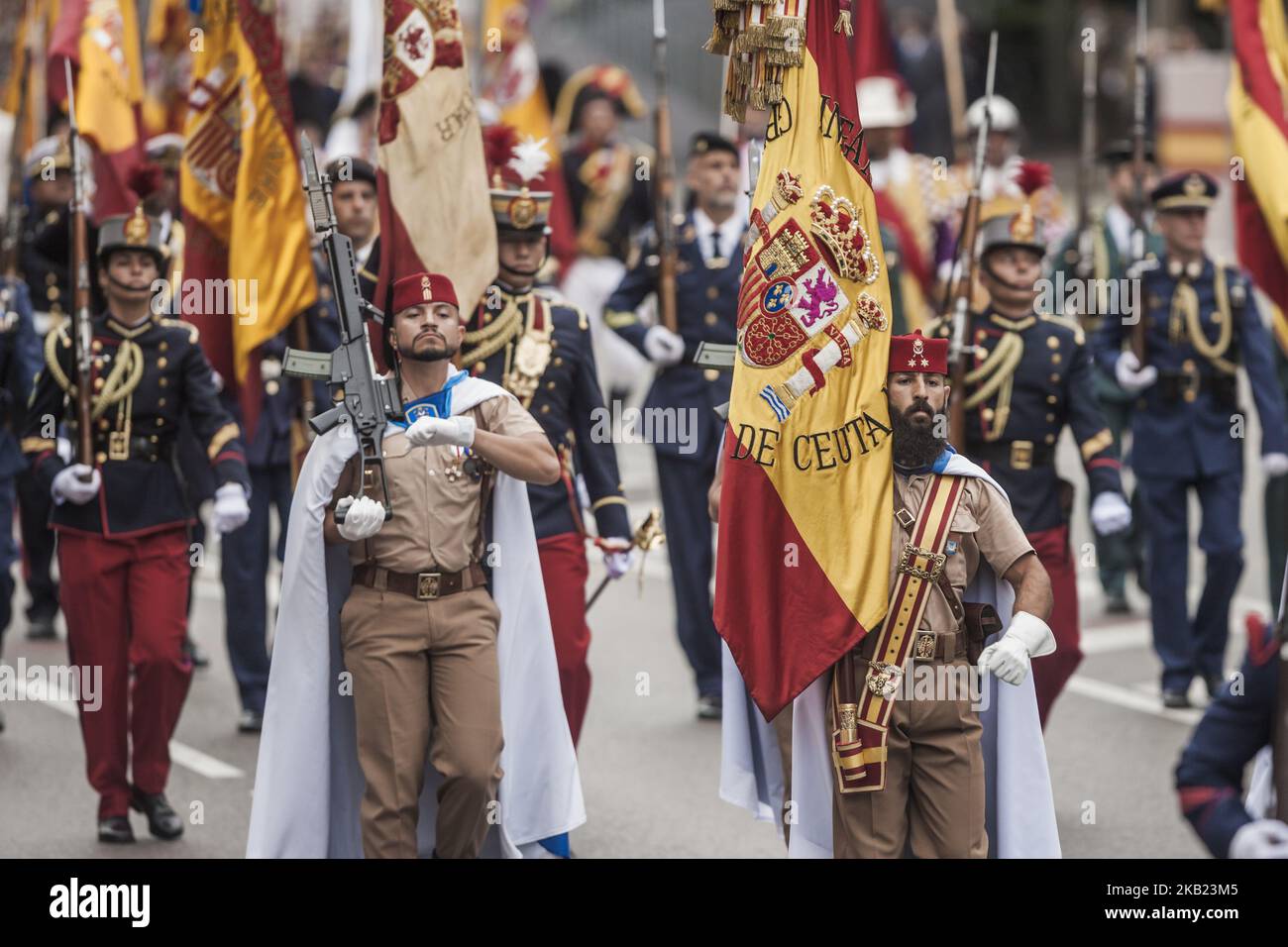 (10/12/2018) Soldiers of the spanish Legion march in the ceremony of ...