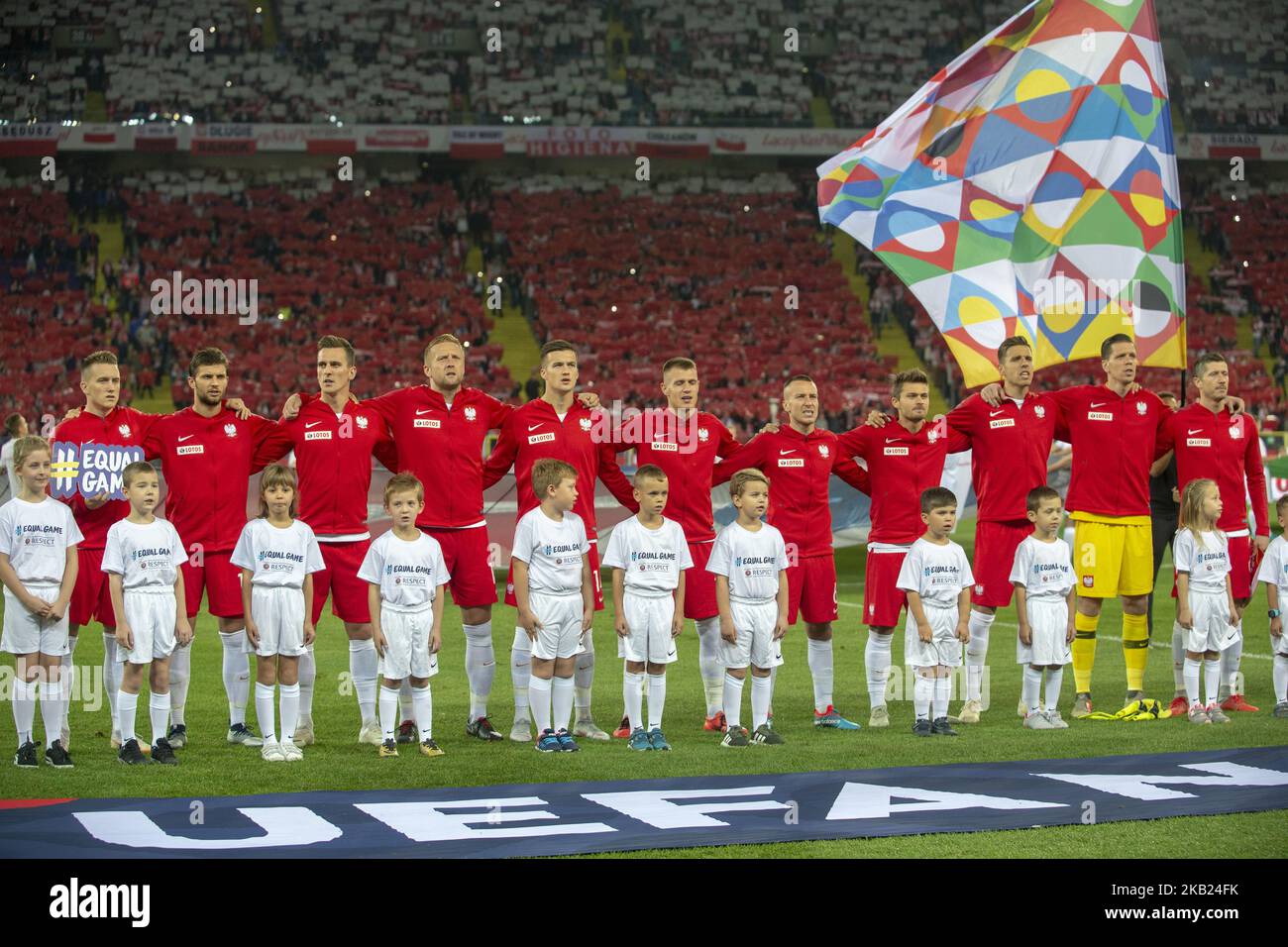 Polish national football team during the UEFA Nations League A match ...