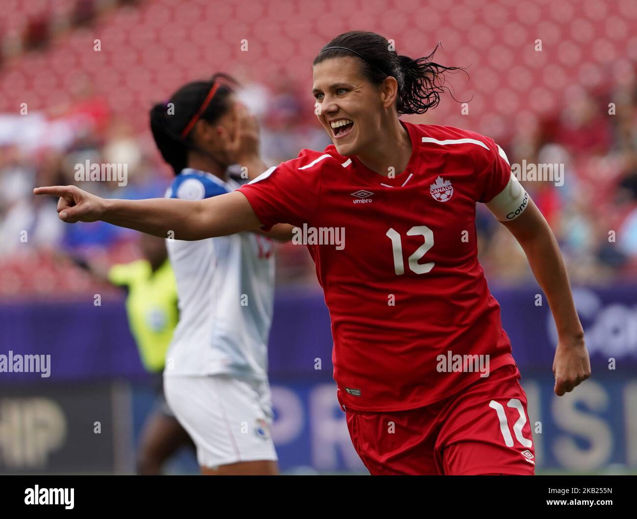 Christine Sinclair of Canada celebrates her goal During Concacaf Women ...