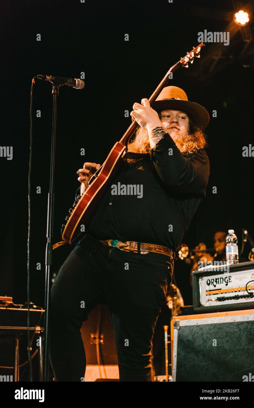 The american blues rocker The Marcus King Band performing live at ...