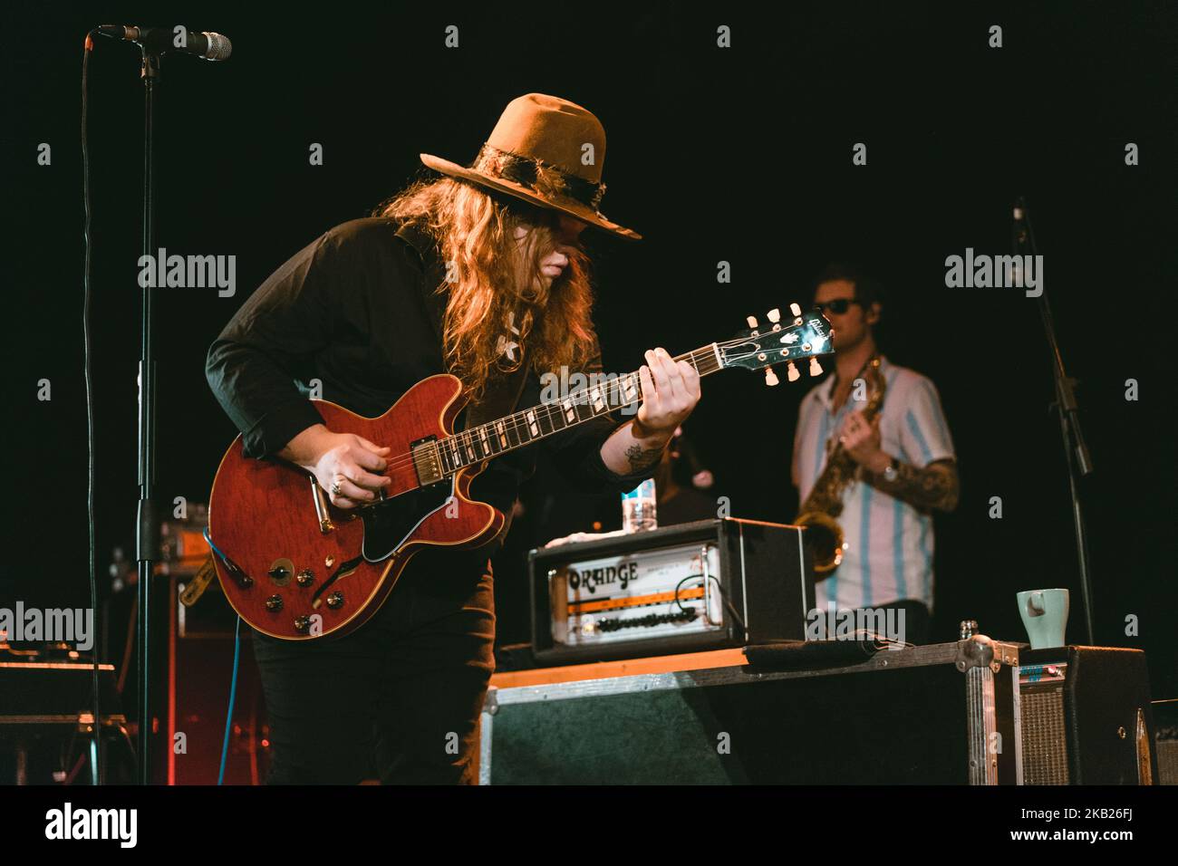 The american blues rocker The Marcus King Band performing live at ...