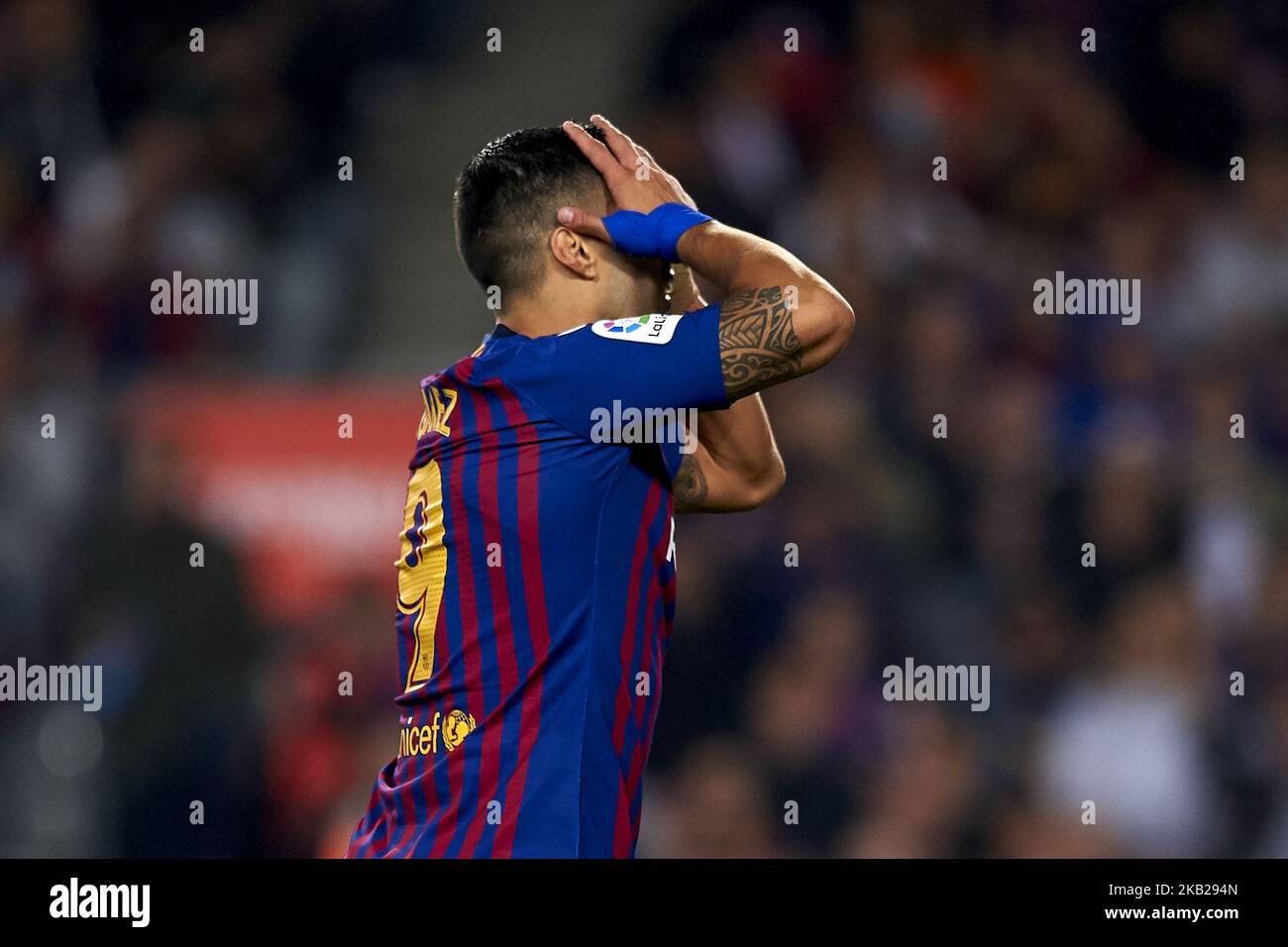 Luis Suarez during the week 9 of La Liga match between FC Barcelona and ...