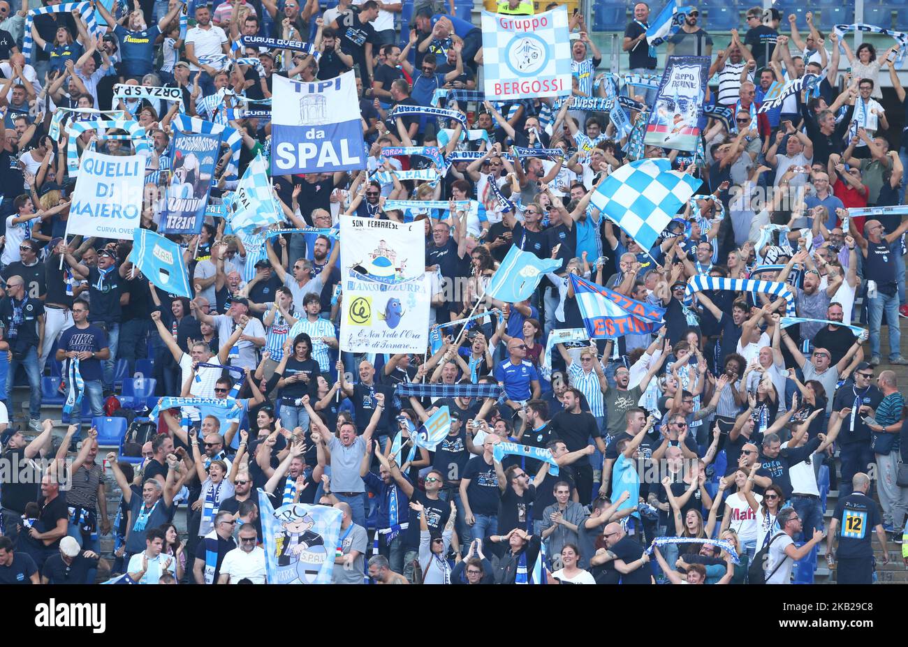 AS Roma v Spal - Serie A Spal supporters celebration at Olimpico ...