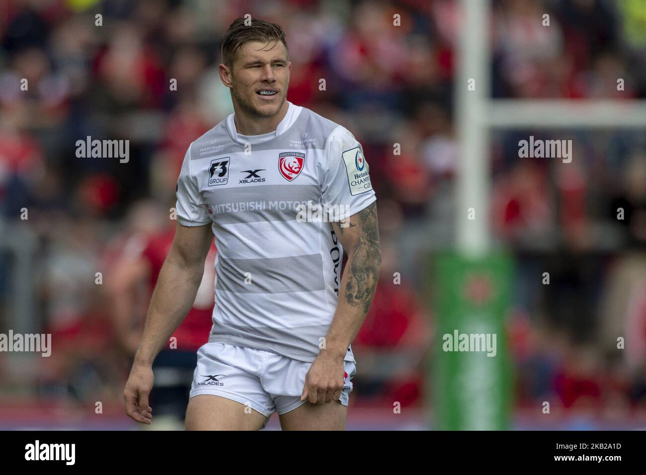 Jason Woodward of Gloucester during the Heineken Champions Cup match ...