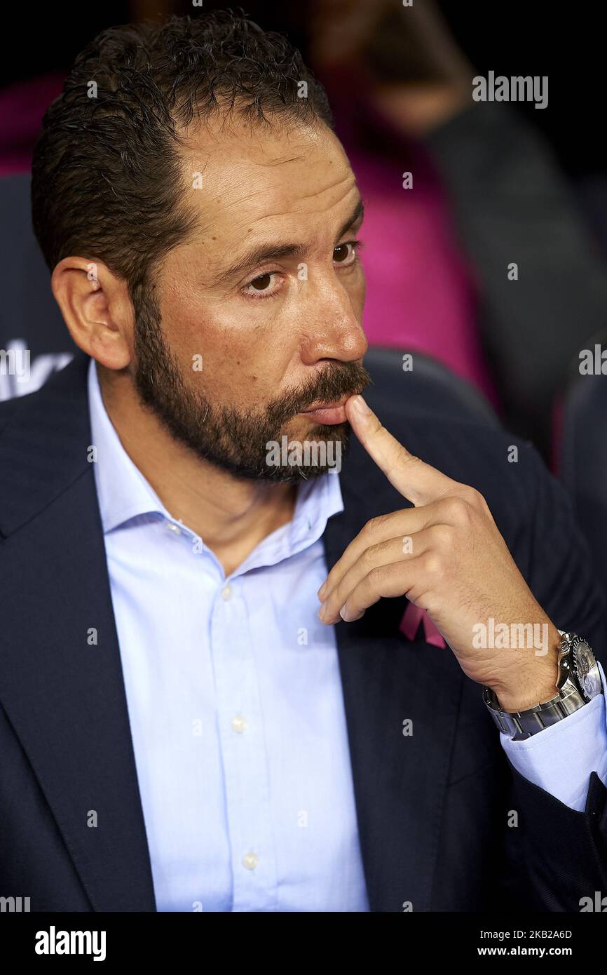 Pablo Machin during the warm-up before the week 9 of La Liga match ...