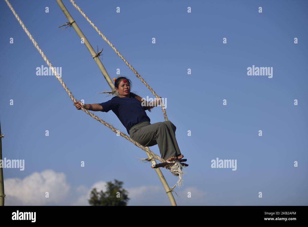 Dashain swing ping hi-res stock photography and images - Alamy