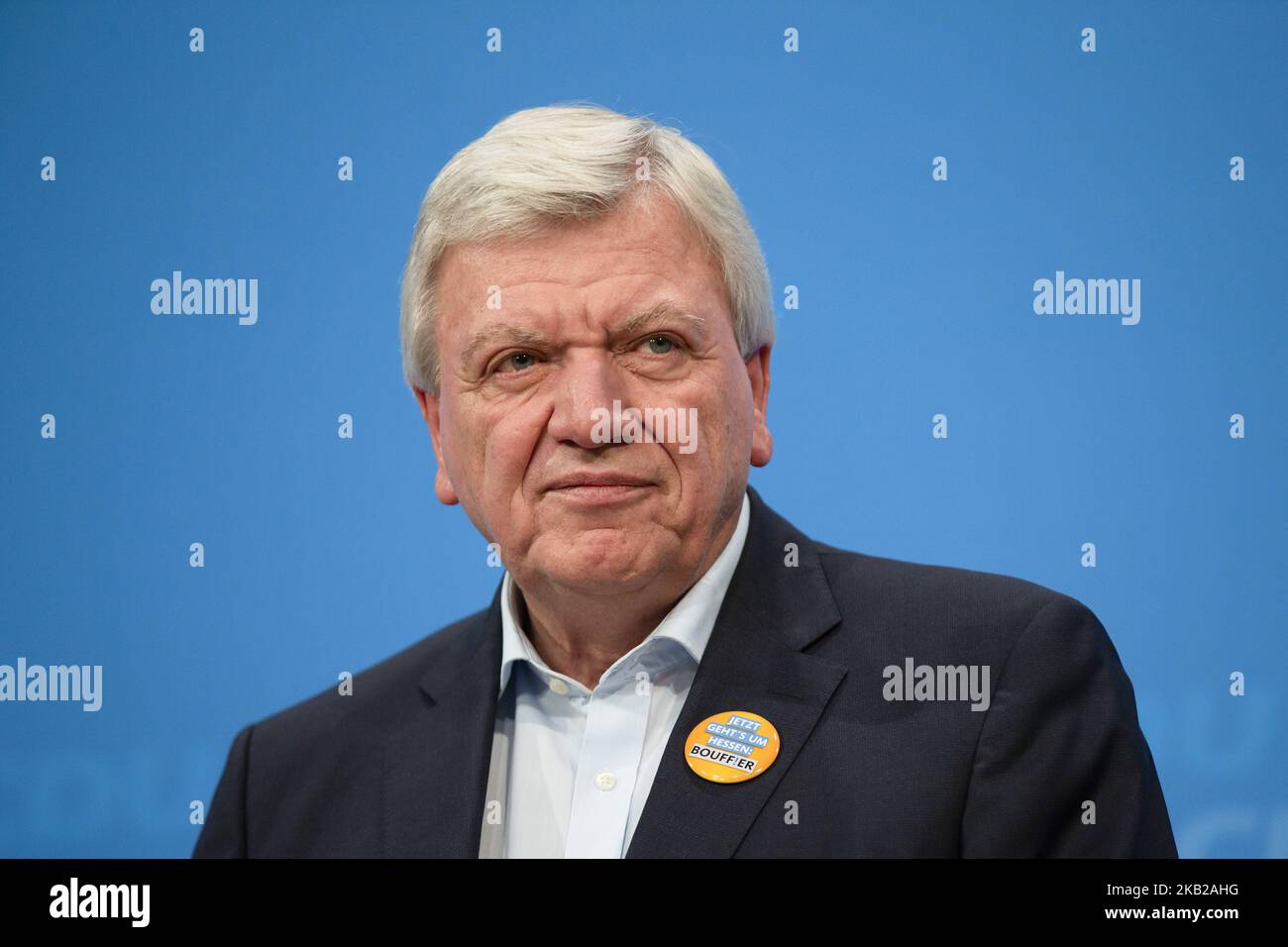 Prime Minister of Hessen Volker Bouffier is pictured during a press ...