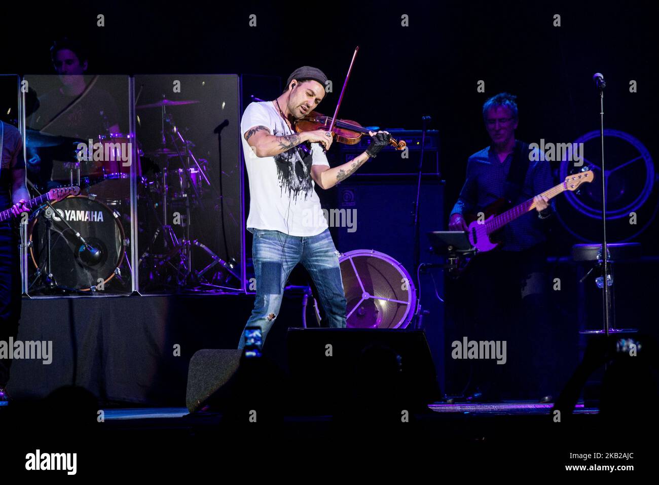 The german crossover violinist David Garrett performing live at ...