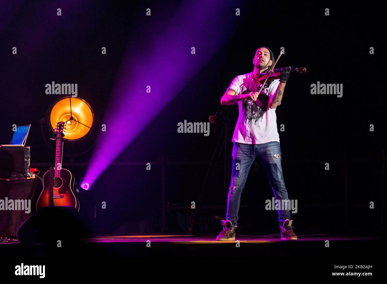 The german crossover violinist David Garrett performing live at ...