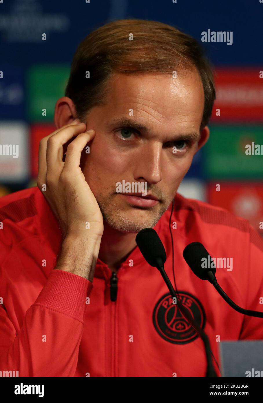 PSG manager Thomas Tuchel at Parc des Princes in Paris, France on ...