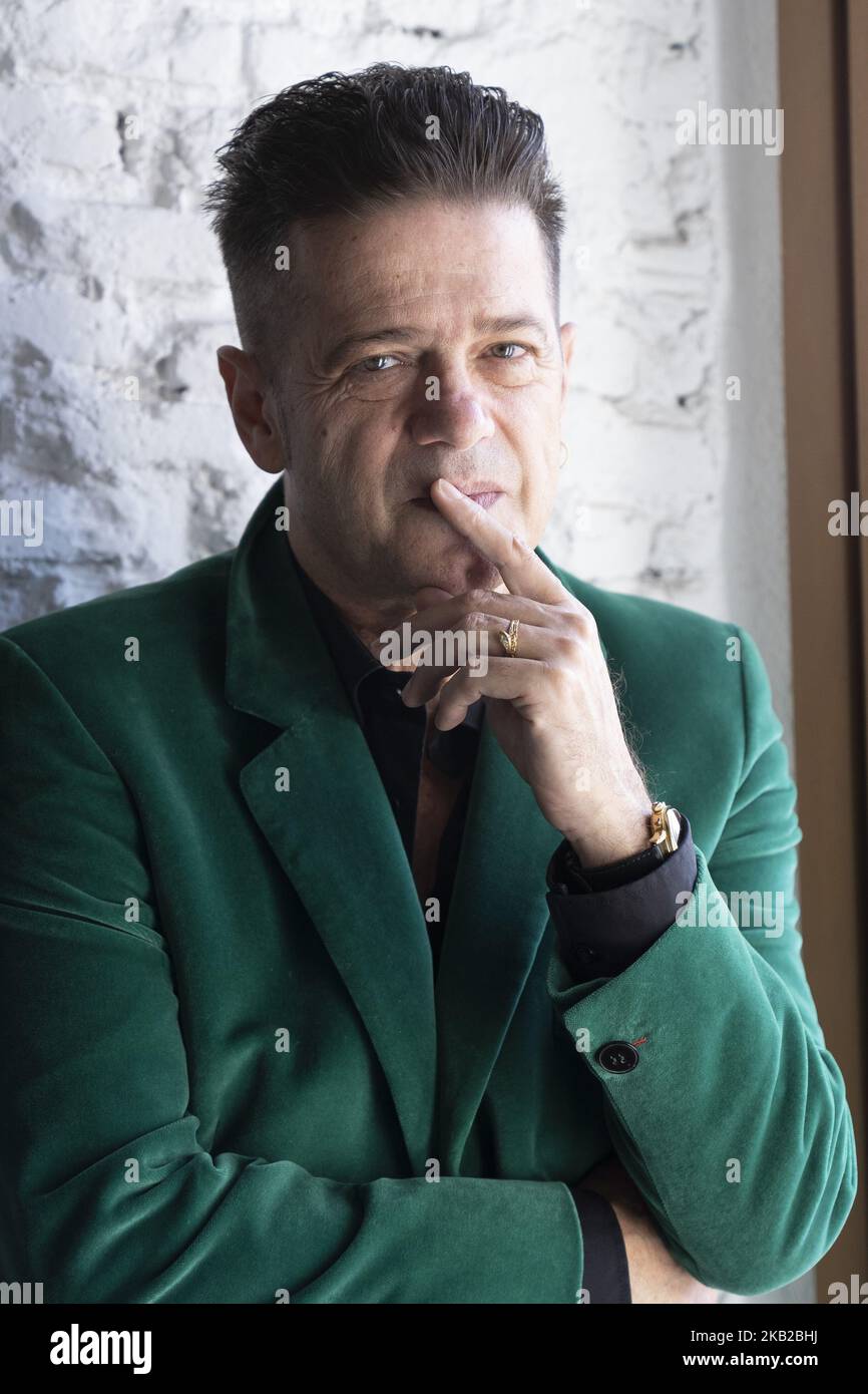 Singer Santiago Auseron poses during the presentation of his album ...