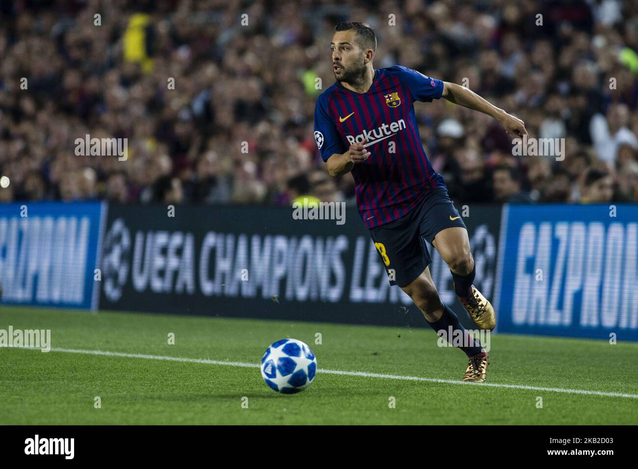 18 Jordi Alba from Spain of FC Barcelona during the UEFA Champions ...
