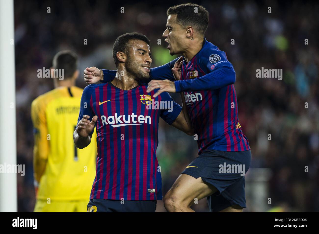 12 Rahinha from Brasil of FC Barcelona celebrating his goal against his ...