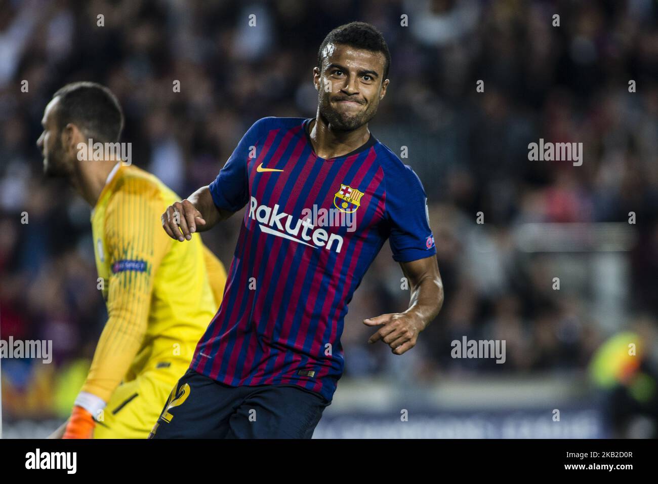 12 Rahinha from Brasil of FC Barcelona without celebrating his goal ...