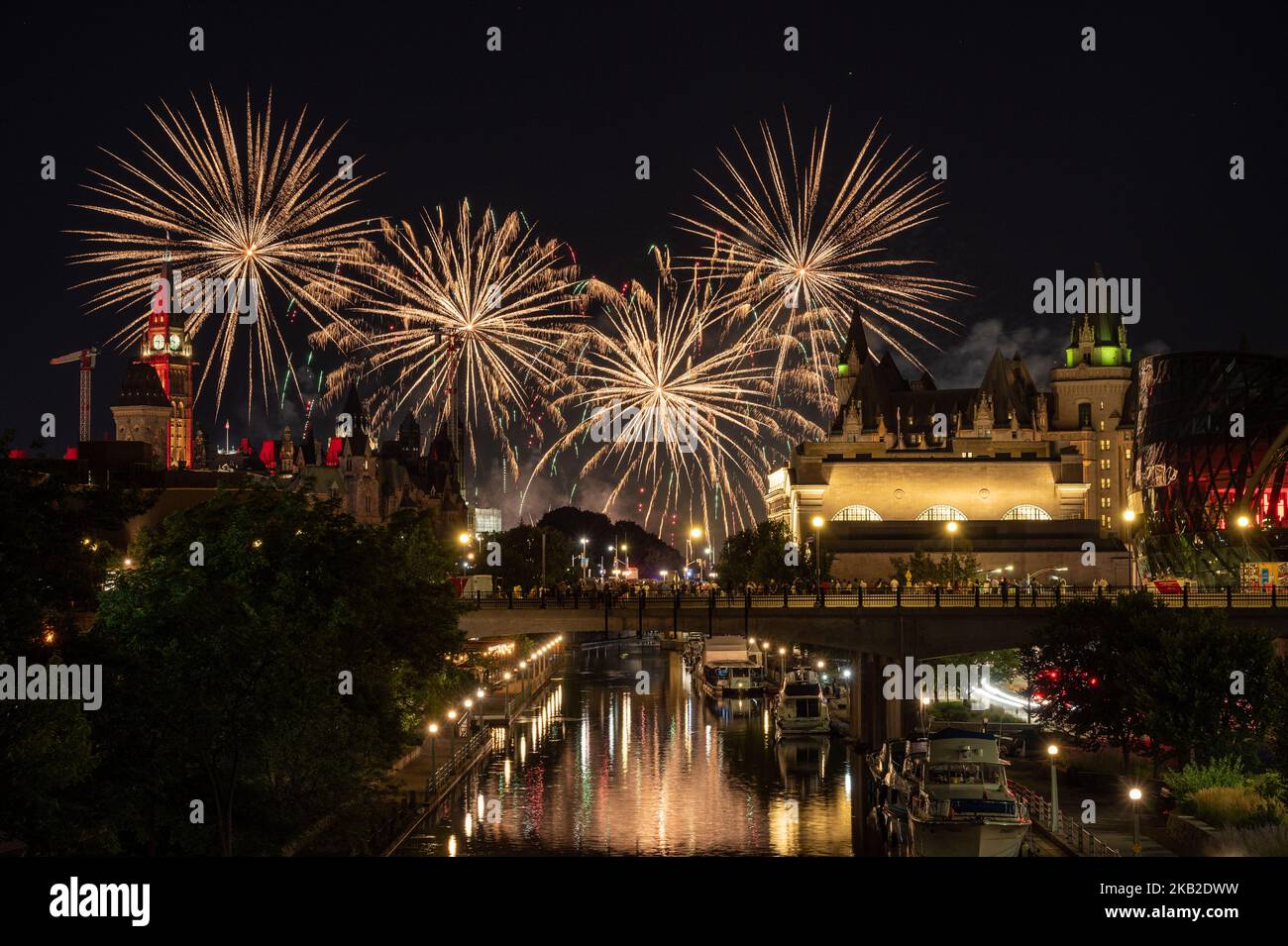 Ottawa parliament firework hi-res stock photography and images - Alamy