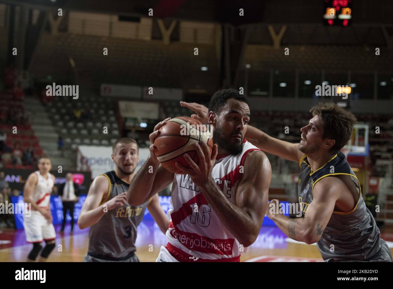 16 TYLER CAIN of Openjobmetis in action during the FIBA Europe Cup ...