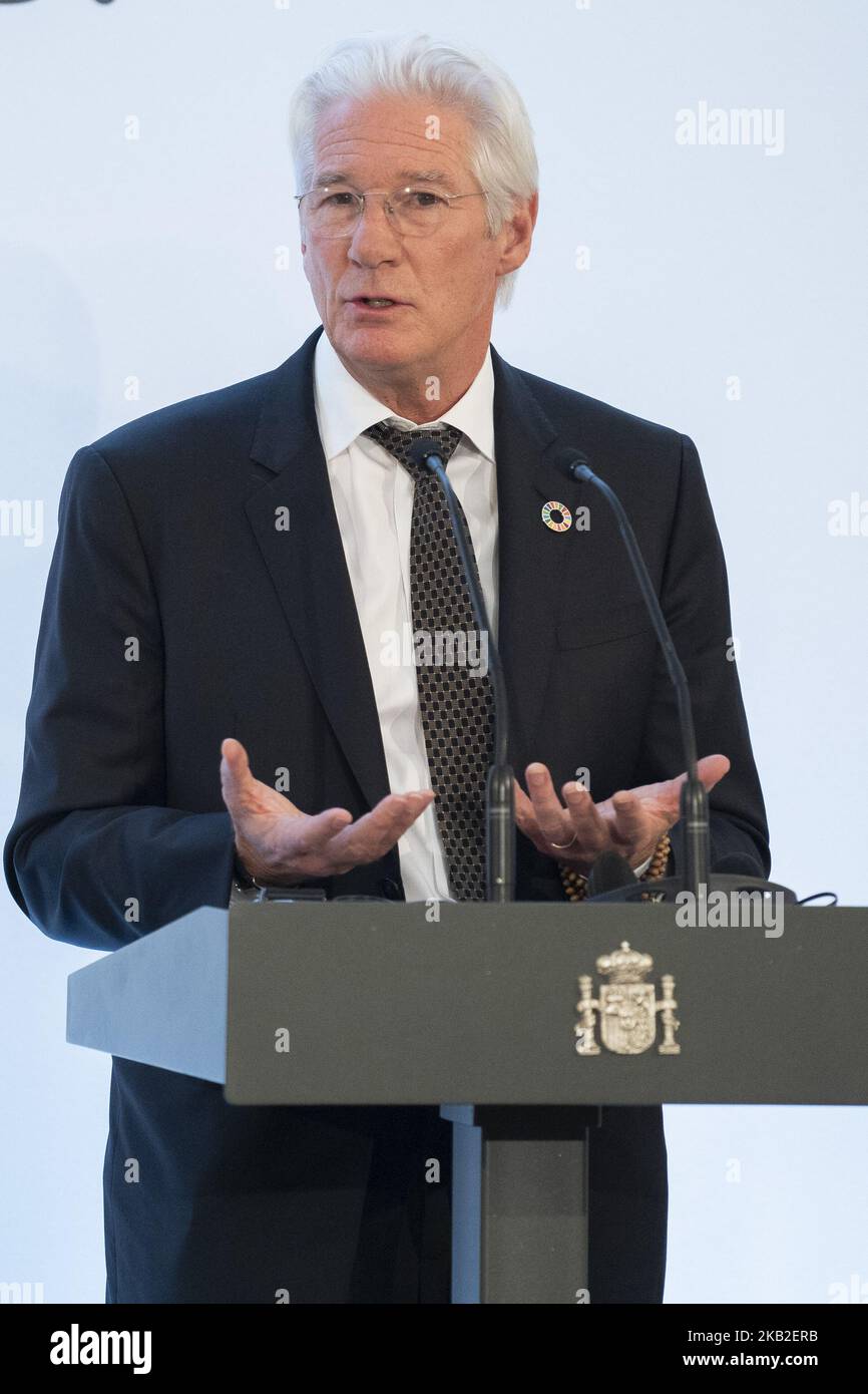 US actor Richard Gere during a meeting with the Spanish Prime Minister ...