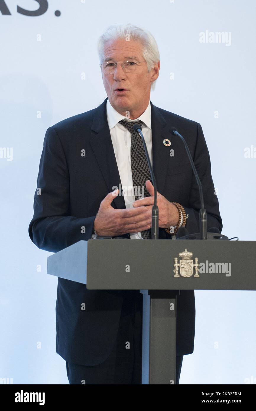 US actor Richard Gere during a meeting with the Spanish Prime Minister ...