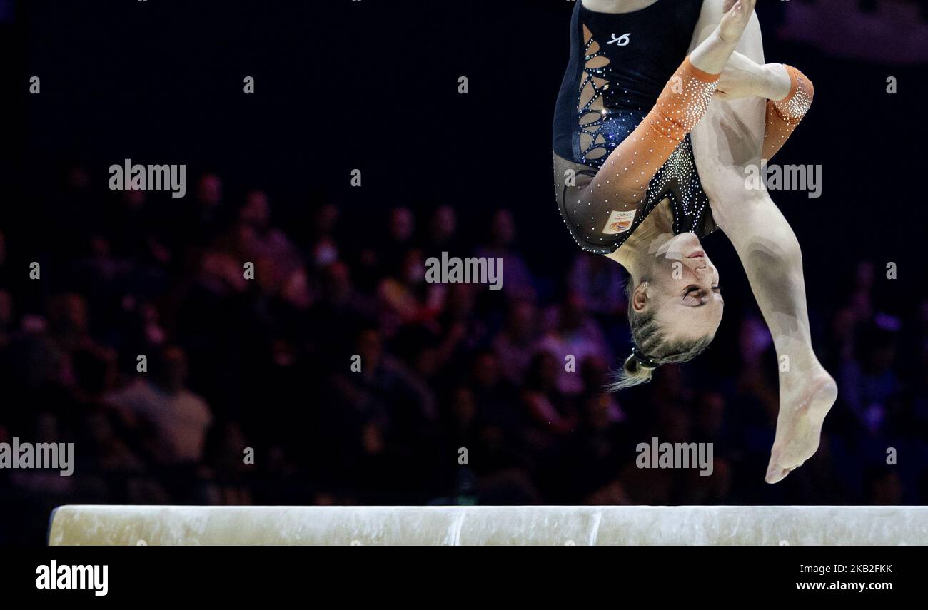 LIVERPOOL - Tisha Volleman during the women's all-around final at the ...