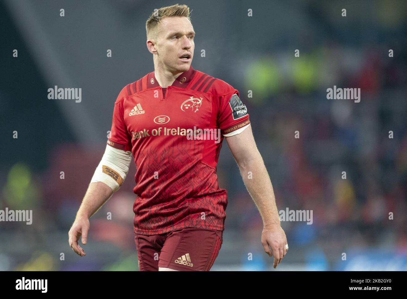 Rory Scannell of Munster looks on during the Guinness PRO14 match ...