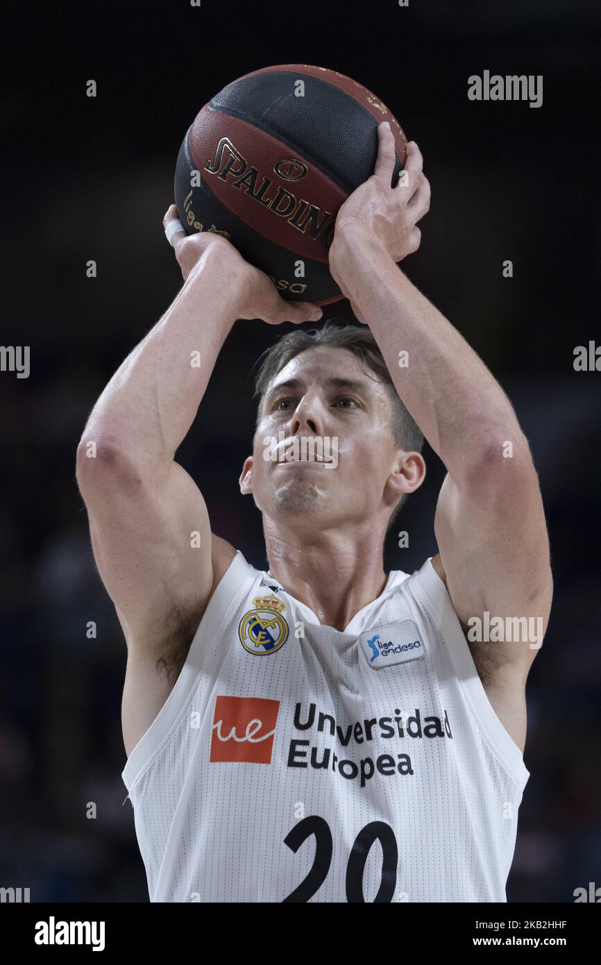 Jaycee Carroll of Real Madrid during their Liga Endesa basketball Real ...