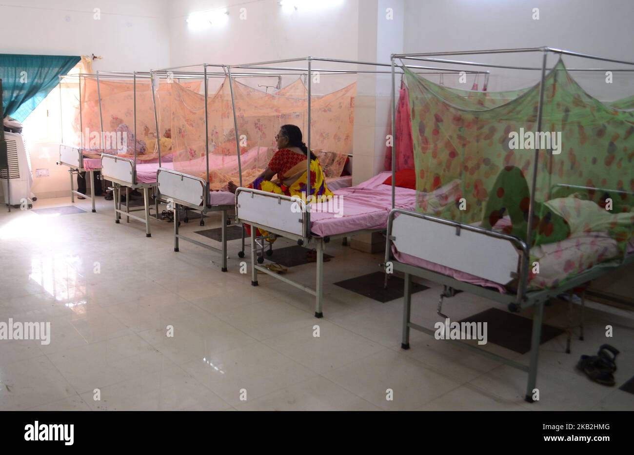 Indian patients suffering from dengue fever get treatment in Special ...