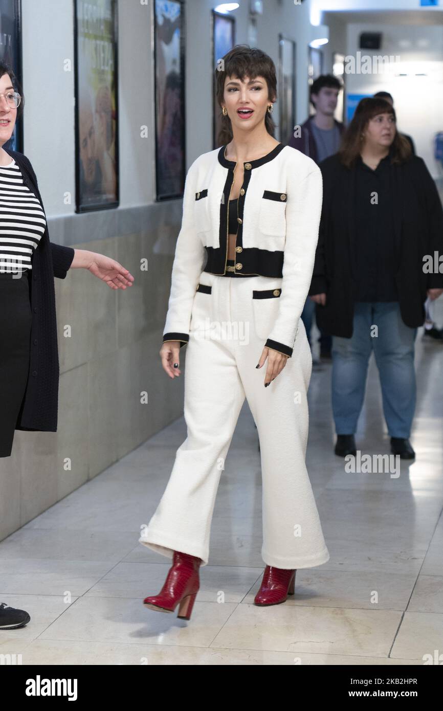 Spanish actress Ursula Corbero poses during the presentation of the ...