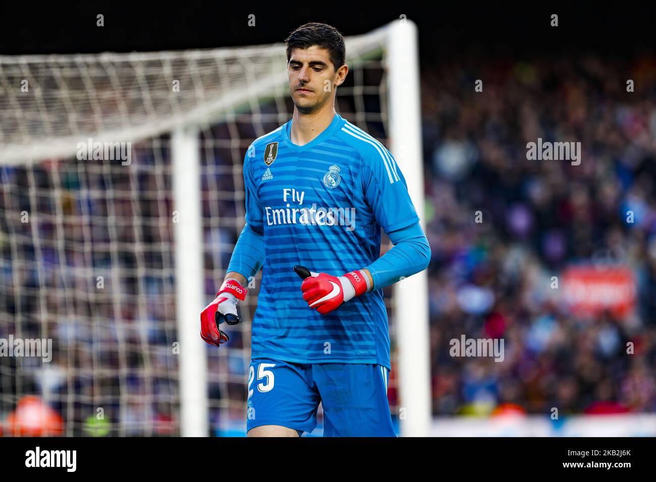 Real Madrid CF goalkeeper Thibaut Courtois (25) during the match FC ...