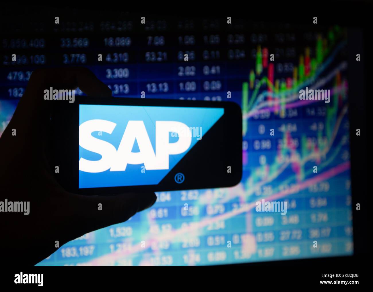 The logo of SAP is seen in this illustration. The DAX is the major ...
