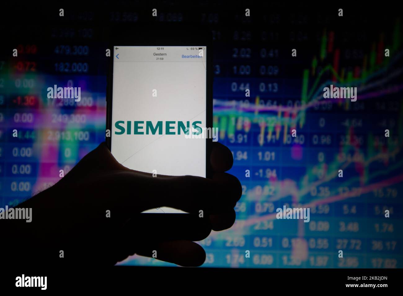 The logo of Siemens is seen in this illustration. The DAX is the major ...