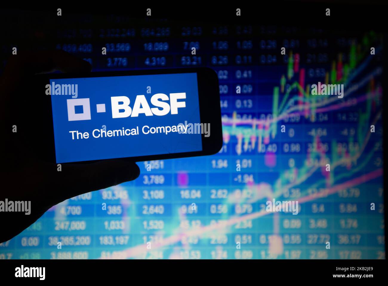 The logo of BASF is seen in this illustration. The DAX is the major ...