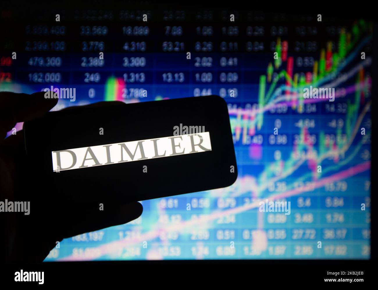 The logo of Stuttgart based car manufacturer Daimler is seen in this ...