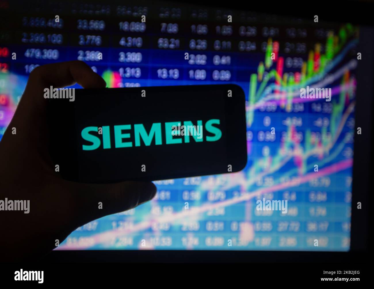 The logo of Siemens is seen in this illustration. The DAX is the major ...
