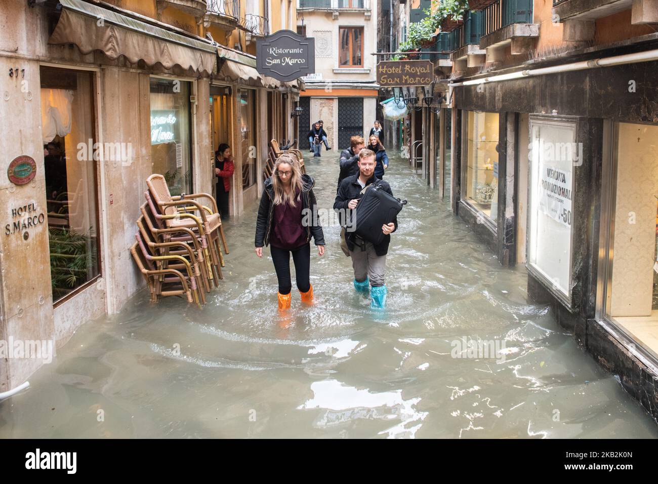 Weather emergency In Venice, italy, on 29 October 2018 due to the High ...