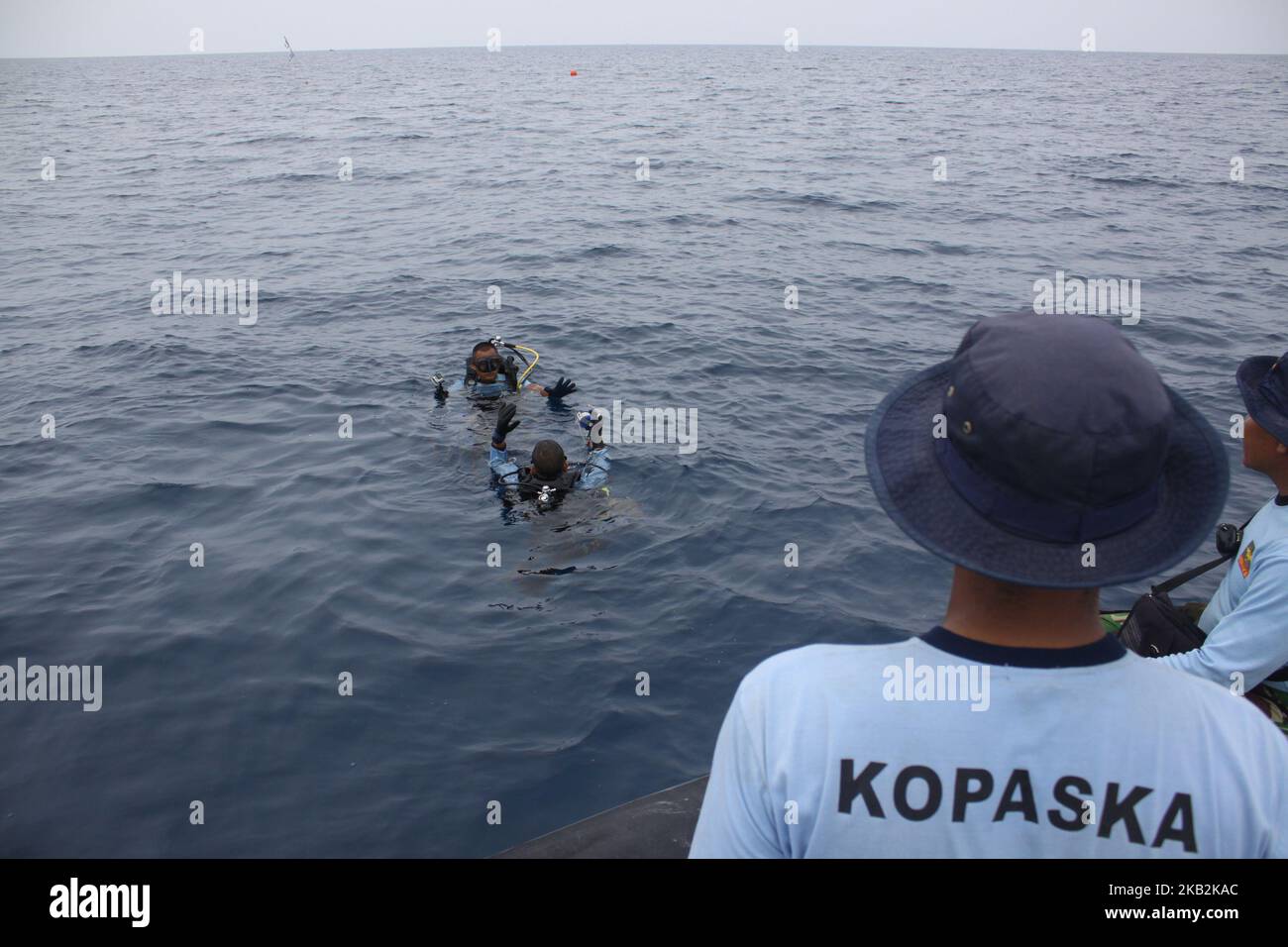 Frog Man team from Indonesian Navy conduct underwater an underwater ...