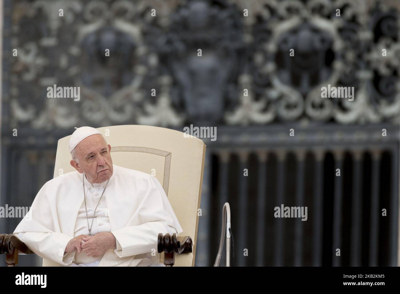 Pope Francis arrives in St. Peter's Square at the Vatican for his ...
