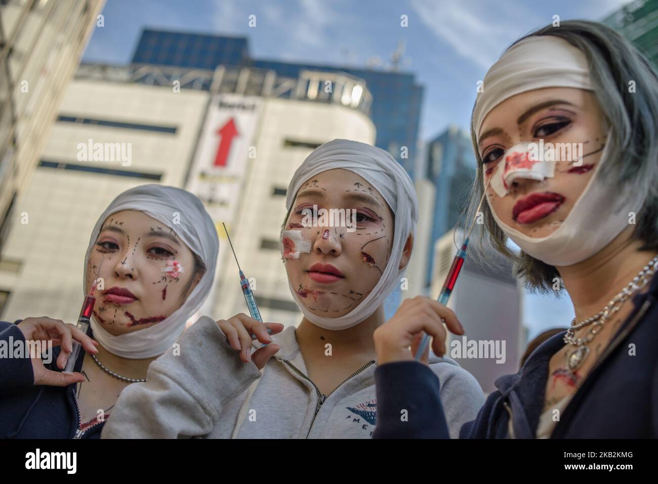Halloween celebration in Shibuya district, Tokyo, Japan, on October 31 ...