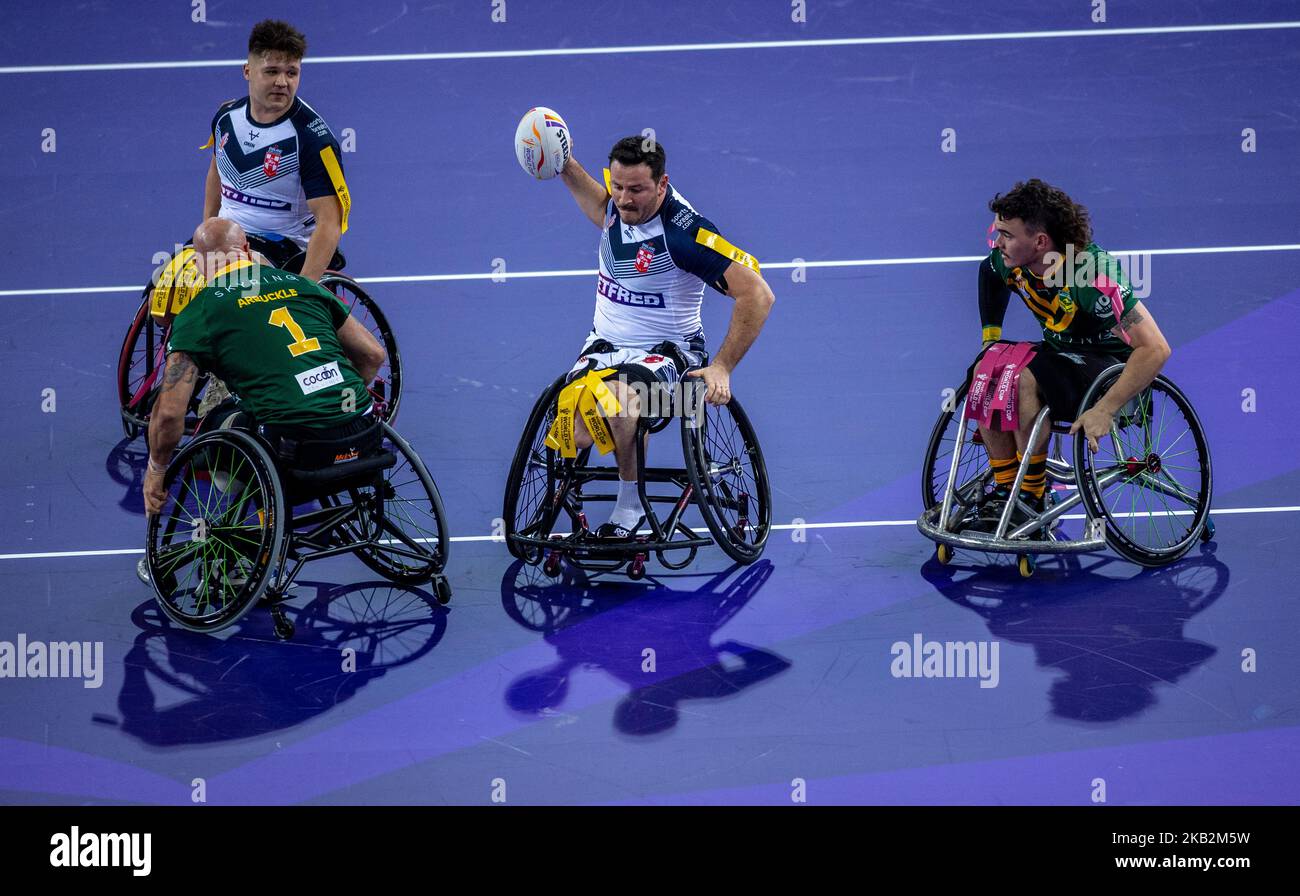 England's Sebastien Bechara in action during the Wheelchair Rugby ...