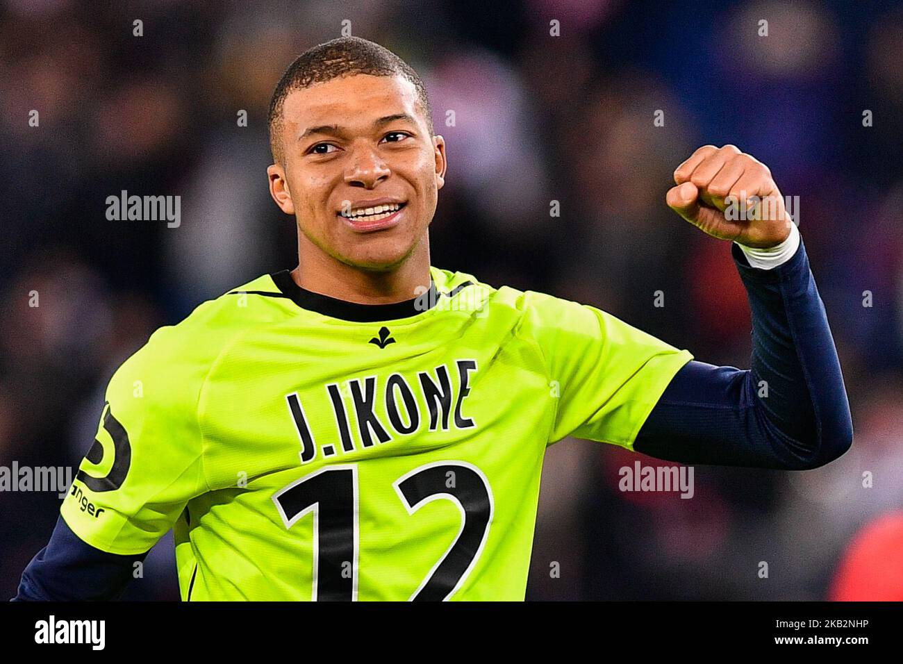 Killian Mbappe #7 during the french Ligue 1 match between Paris Saint ...
