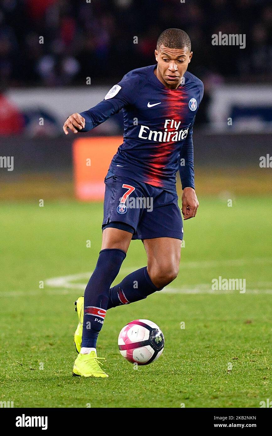 Killian Mbappe #7 during the french Ligue 1 match between Paris Saint ...