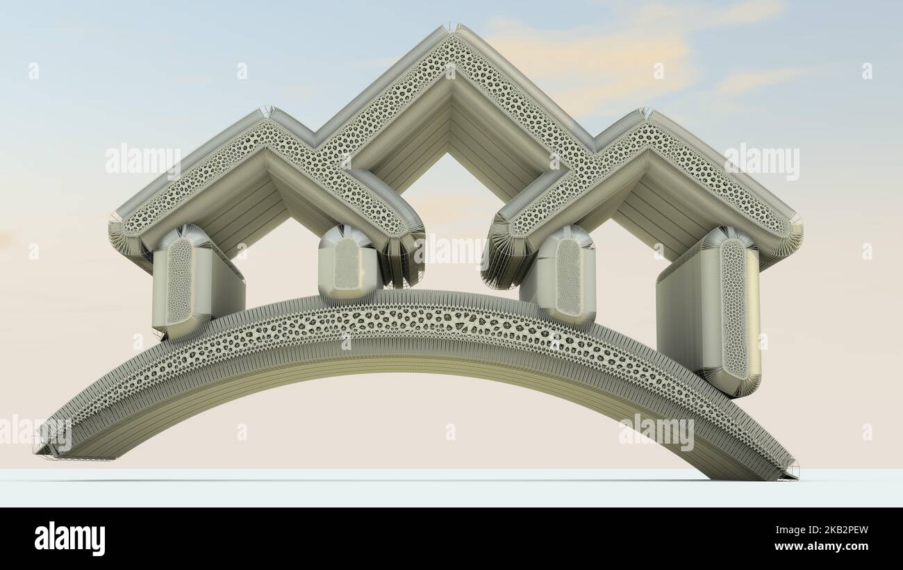 3D Illustration of a house for modern Architects, Artisans, Artists ...