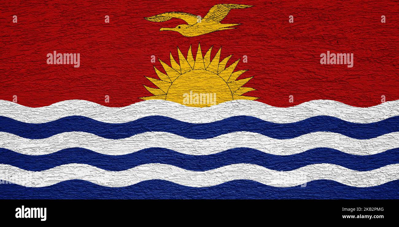 Flag of the country of Kiribati on a texture. Concept collage Stock ...