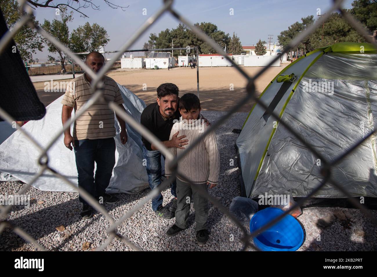 Tents of newcomers in Diavata Refugee Camp, Greece, on 2 November 2018 ...